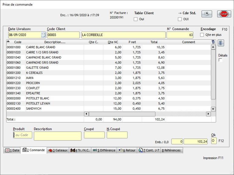 Aurore Commande - Aurore Solution - Boulangerie, Pâtisserie
